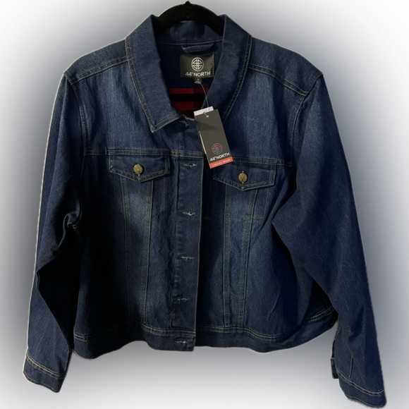 44 North | Jackets & Coats | 44 North Size X Classic Jean Jacket W Red ...